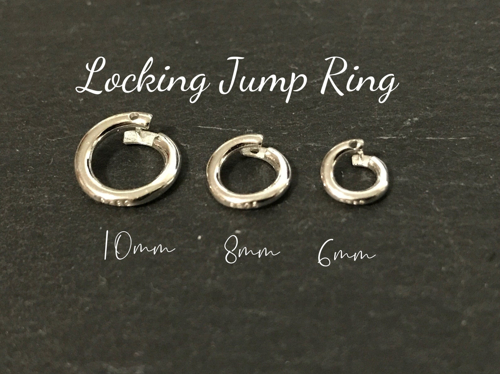 Sterling Silver Locking Jump Ring: Secure Jewelry Connectors (4) - Etsy