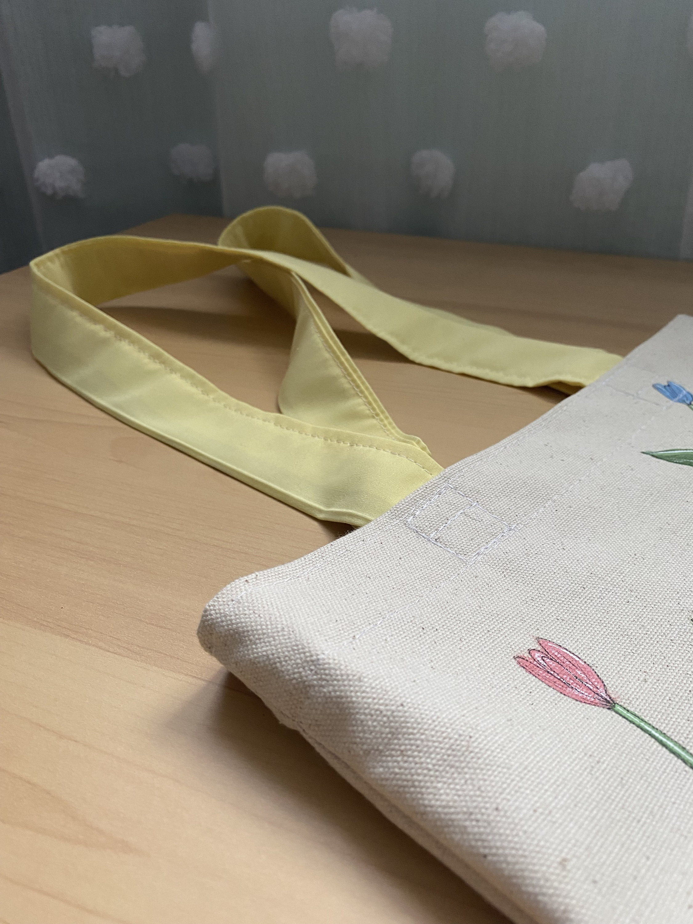 Hand-painted Lavender & Floral Canvas Tote Bags - Etsy