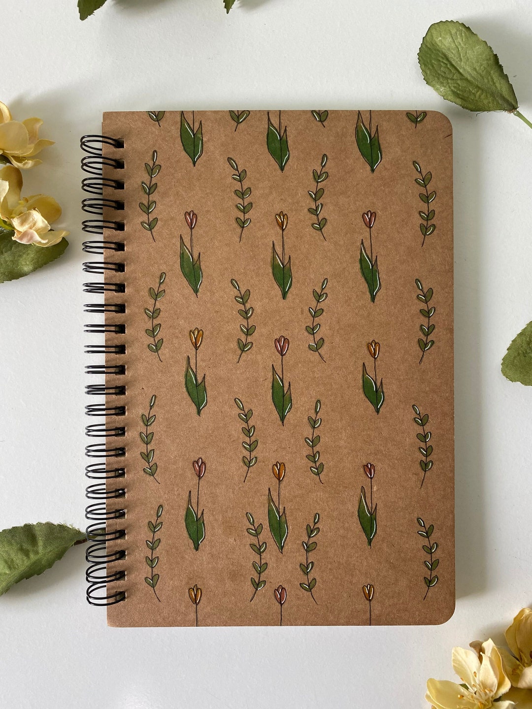 Hand Designed Tulip Pattern Small Spiral Notebooks - Etsy