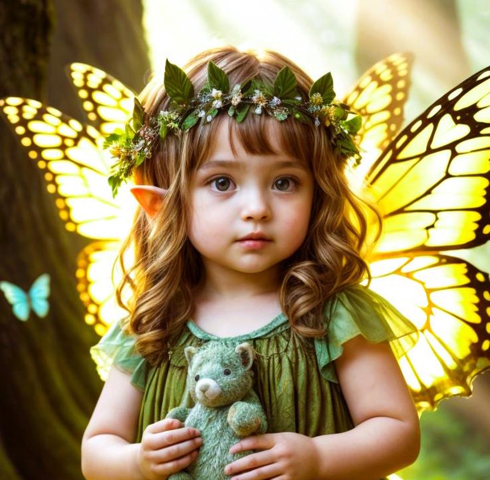 Fairy Pixiecore Baby Art Print: Ethereal Forest Fantasy (digital ...