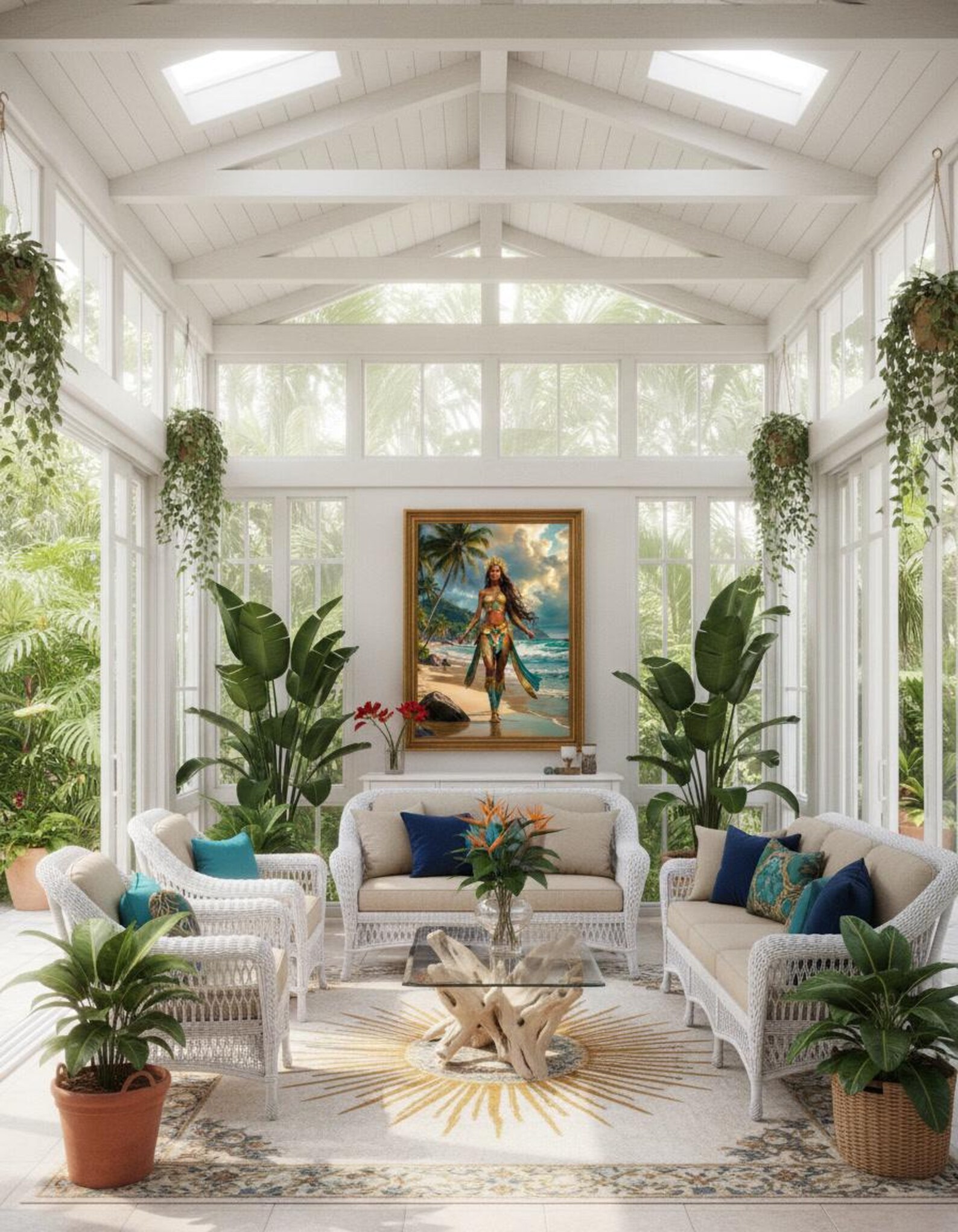 Caribbean Goddess Art Print: Mythical Regal Decor (digital Download) - Etsy