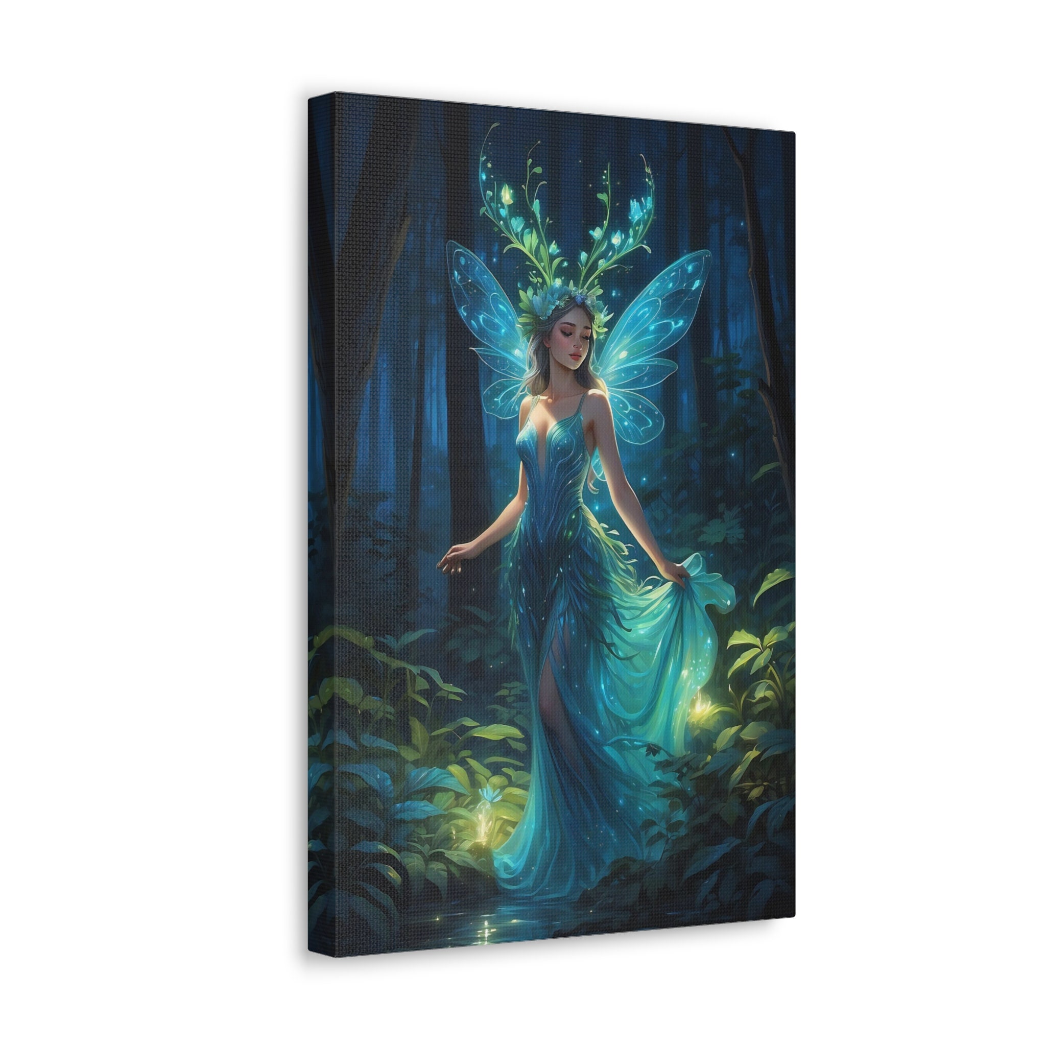 Night Glow Wood Nymph: Canvas Gallery Wraps - Etsy