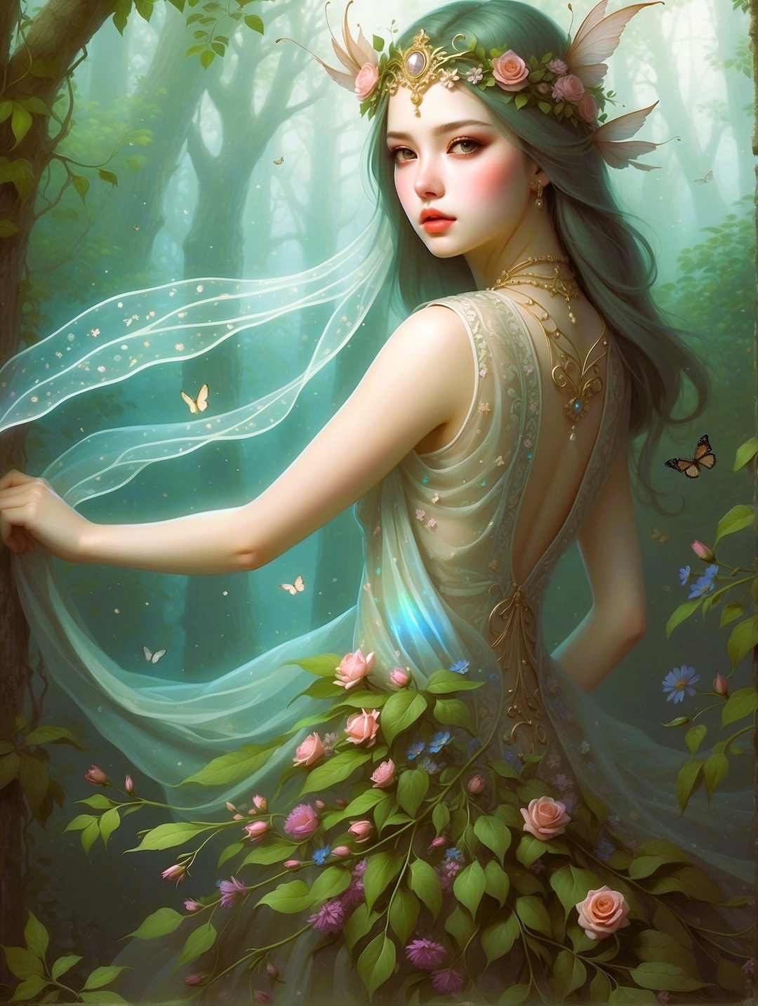 Fairy Princess Art | Pixiecore Ethereal Wall Decor | Digital Download ...
