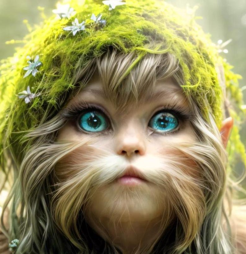 Baby Sasquatch Digital Art Print: Adorable Forest Creature Nursery ...