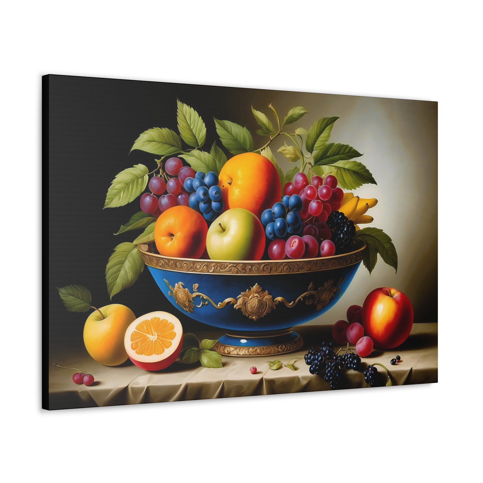 Bowl of Fruit Still Life 2: Canvas Gallery Wraps - Etsy