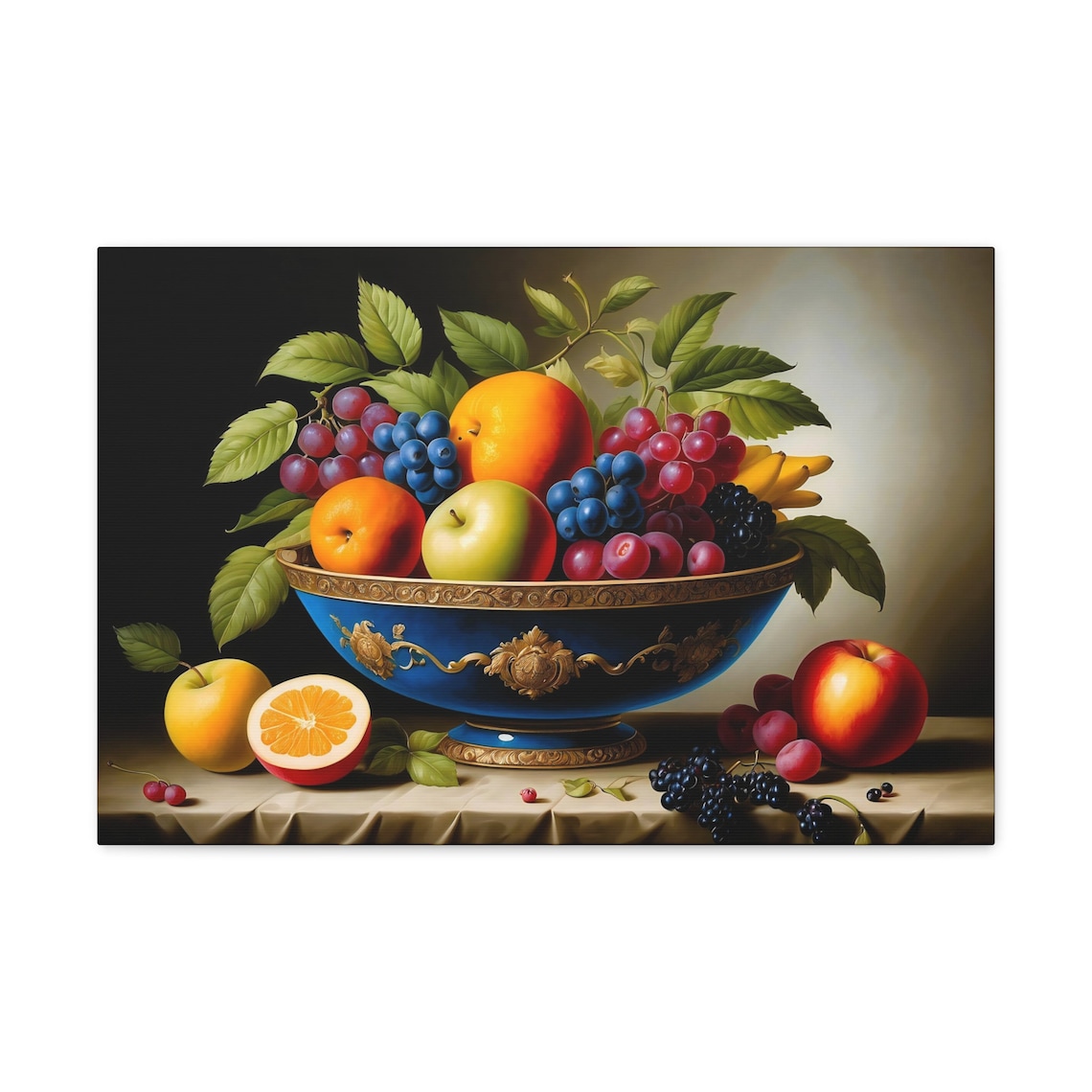 Bowl of Fruit Still Life 2: Canvas Gallery Wraps - Etsy