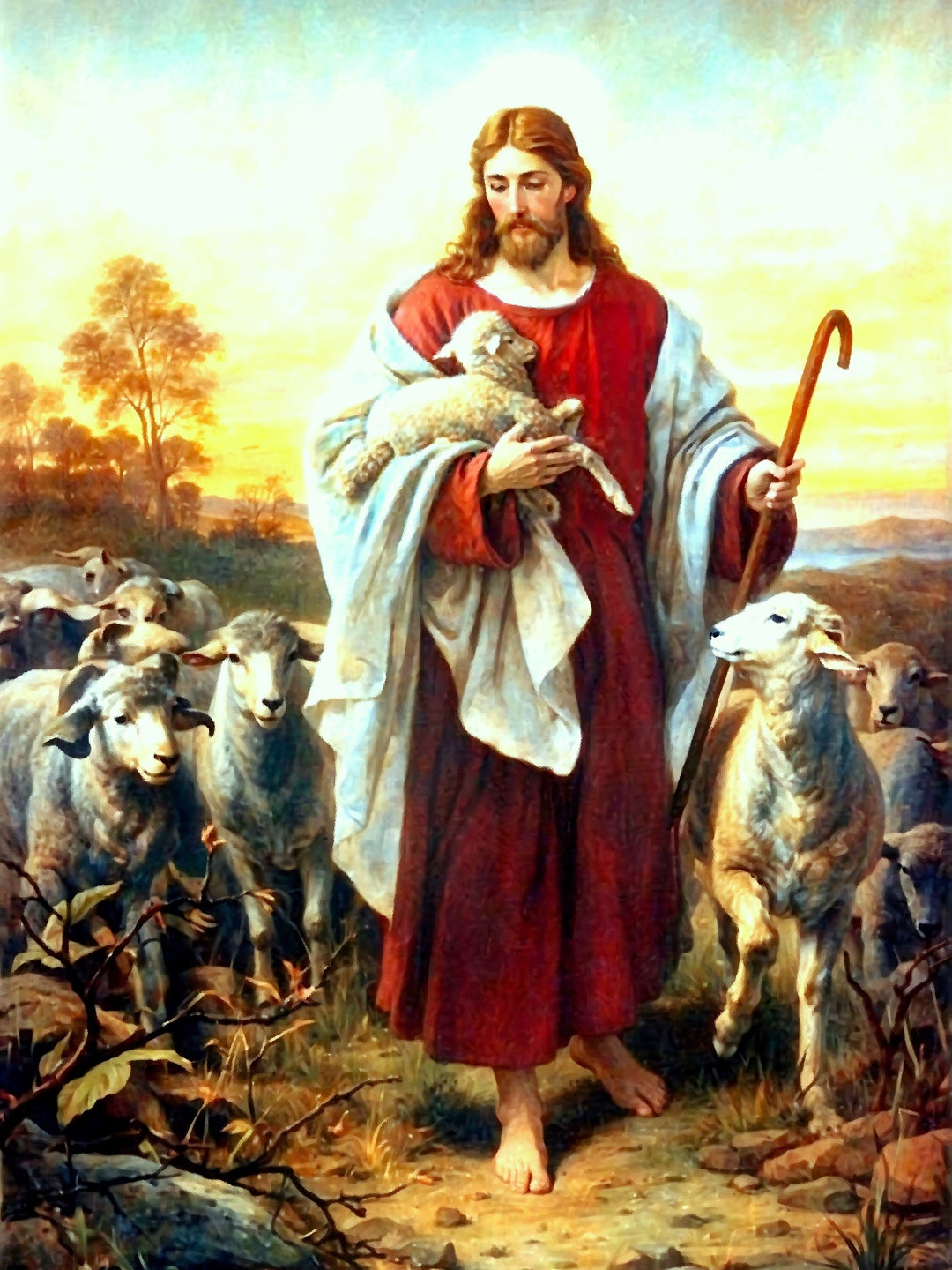 The Good Shepherd by Plockhorst: Digitally Enhanced AI Art (instant ...