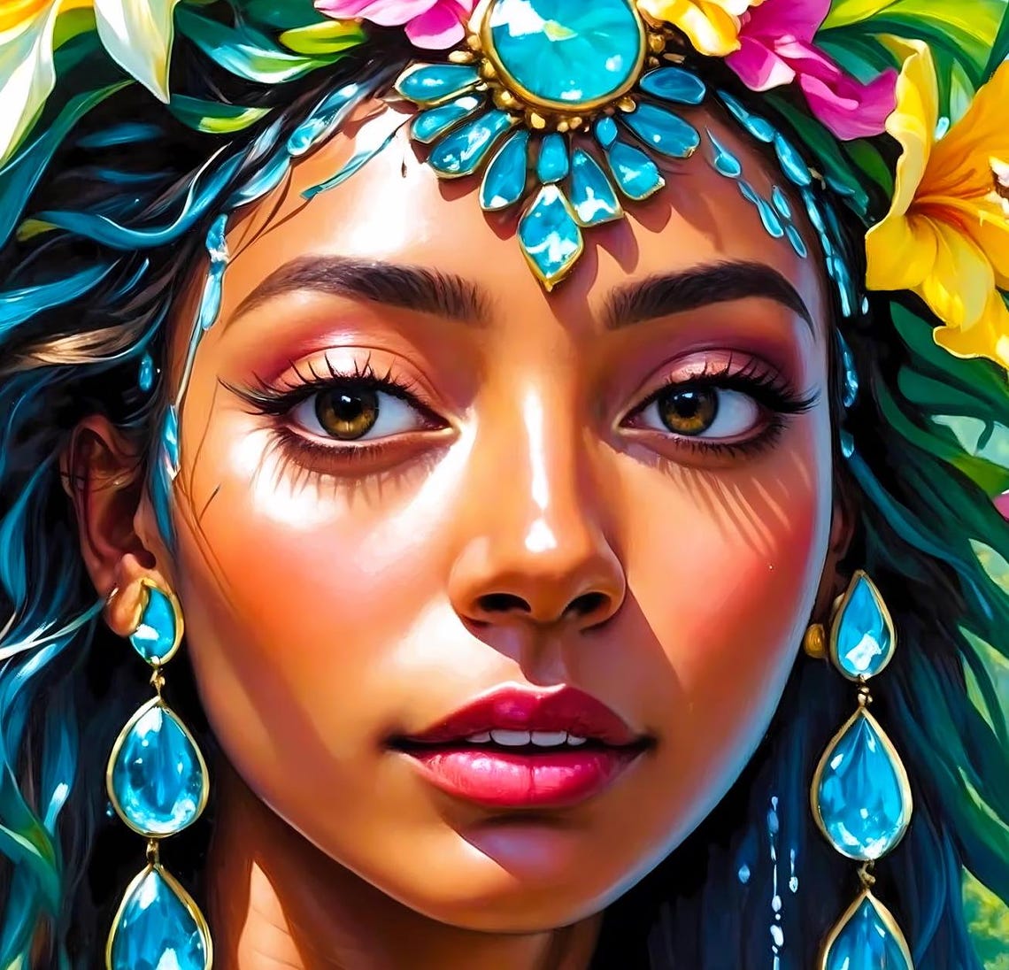Atabey Dominican Goddess Wall Art: Caribbean Folklore (digital Download ...