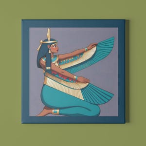 Egyptian Goddess Maat Print: Ancient Egypt Mythology Art (digital ...