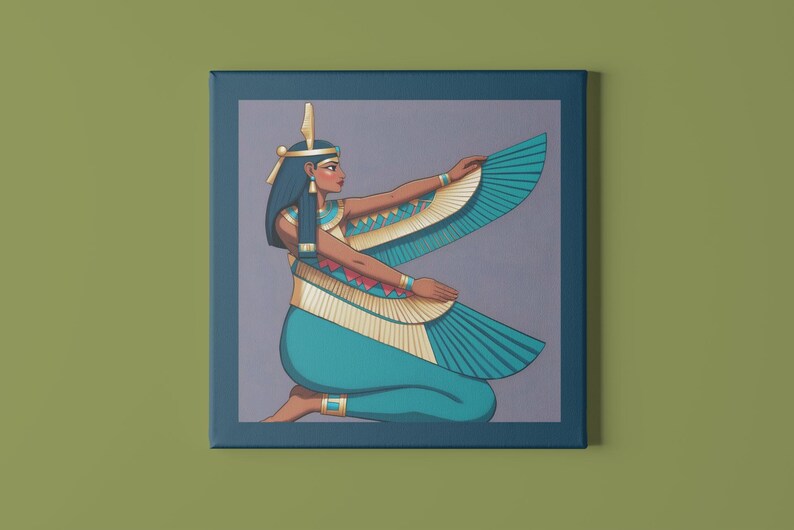 Egyptian Goddess Maat Print: Ancient Egypt Mythology Art (digital ...