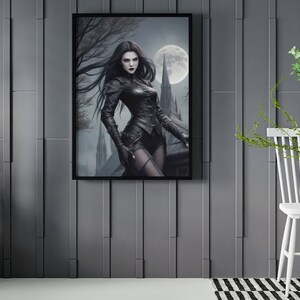 Updated! Goth Vampires in a Gothic Spire Dark World Wall Art Clip Art Vampire- Allure Instant ...