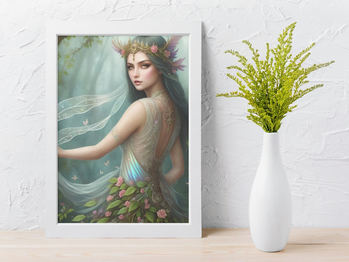 Fairy Princess Art Pixiecore Ethereal World Home Wall Decor Digital ...