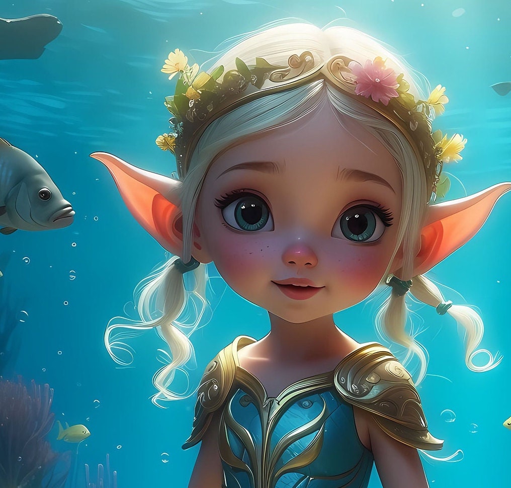 Enchanted Water Wonderland: Water Elf Child - Etsy