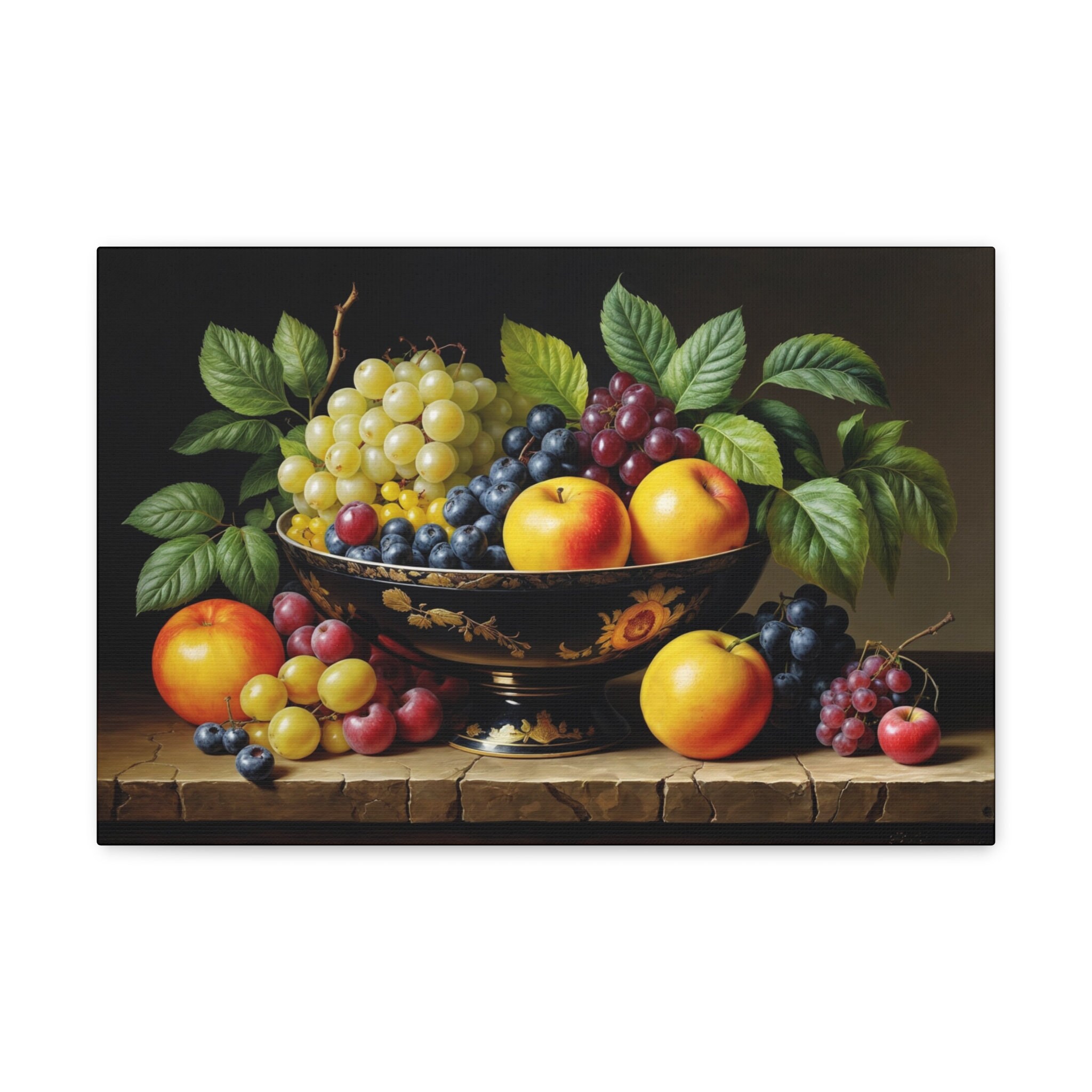Bowl of Fruit Still Life Canvas Gallery Wrap - Etsy