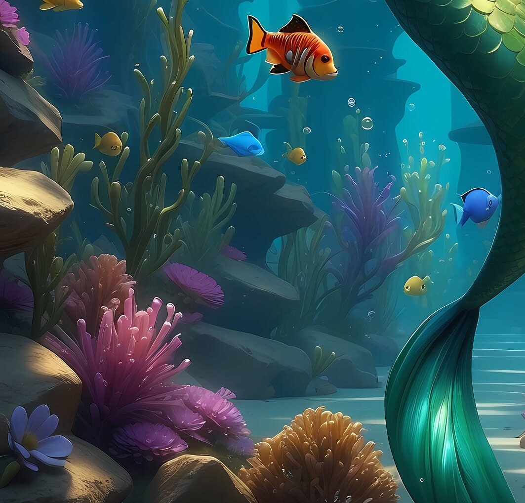 Enchanted Water Wonderland Mermaid: Instant Digital Download - Etsy