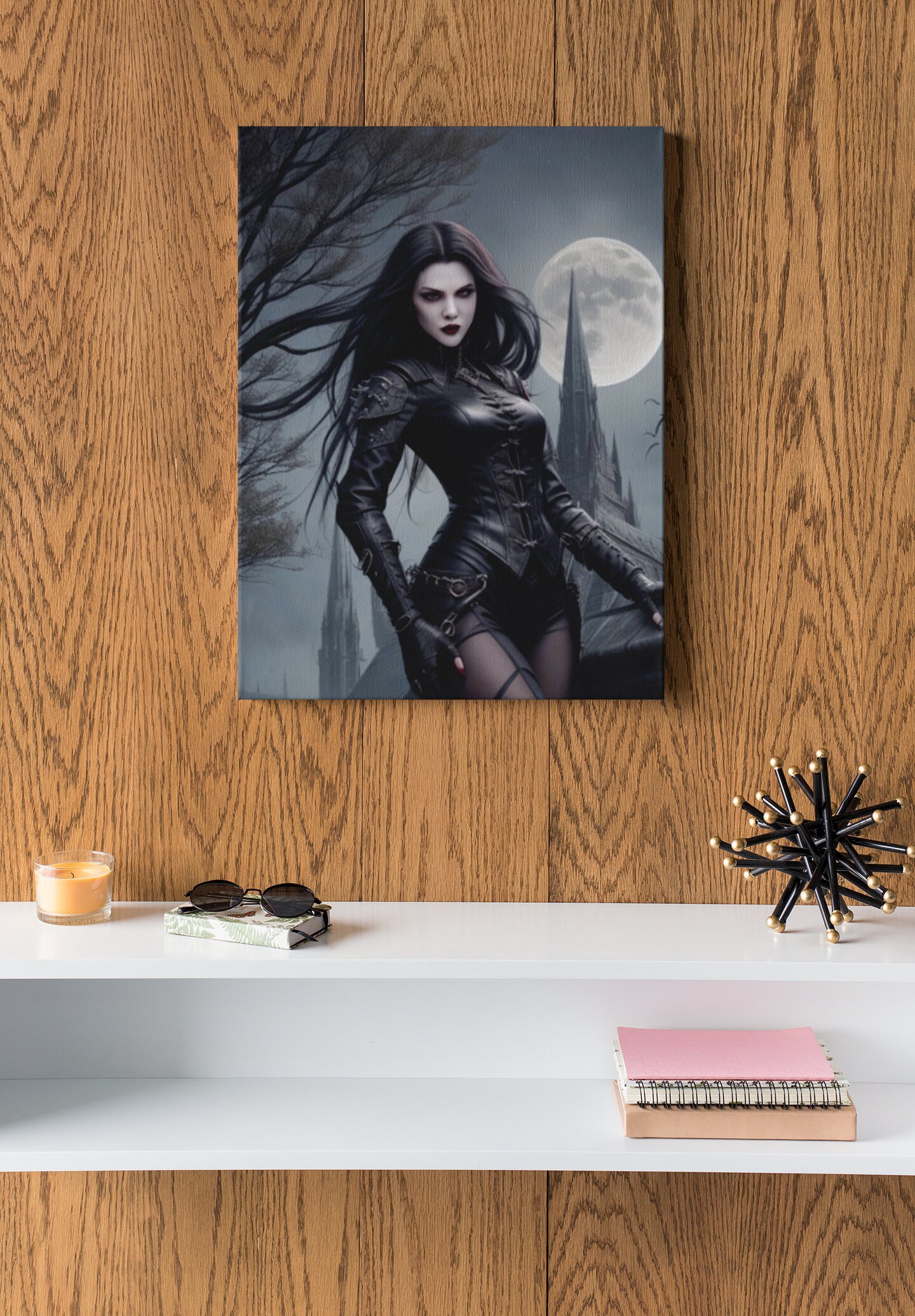 Updated! Goth Vampires in a Gothic Spire Dark World Wall Art Clip Art Vampire- Allure Instant ...