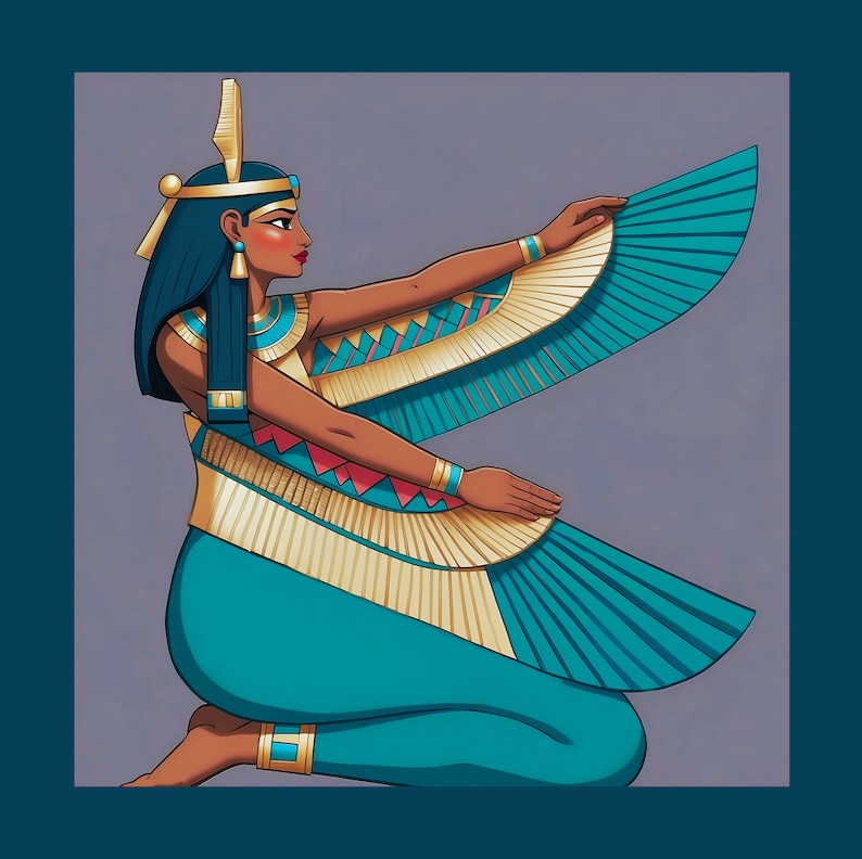 Goddess Maat Print Egyptian Art Digital Download, Ancient Egypt Decor ...