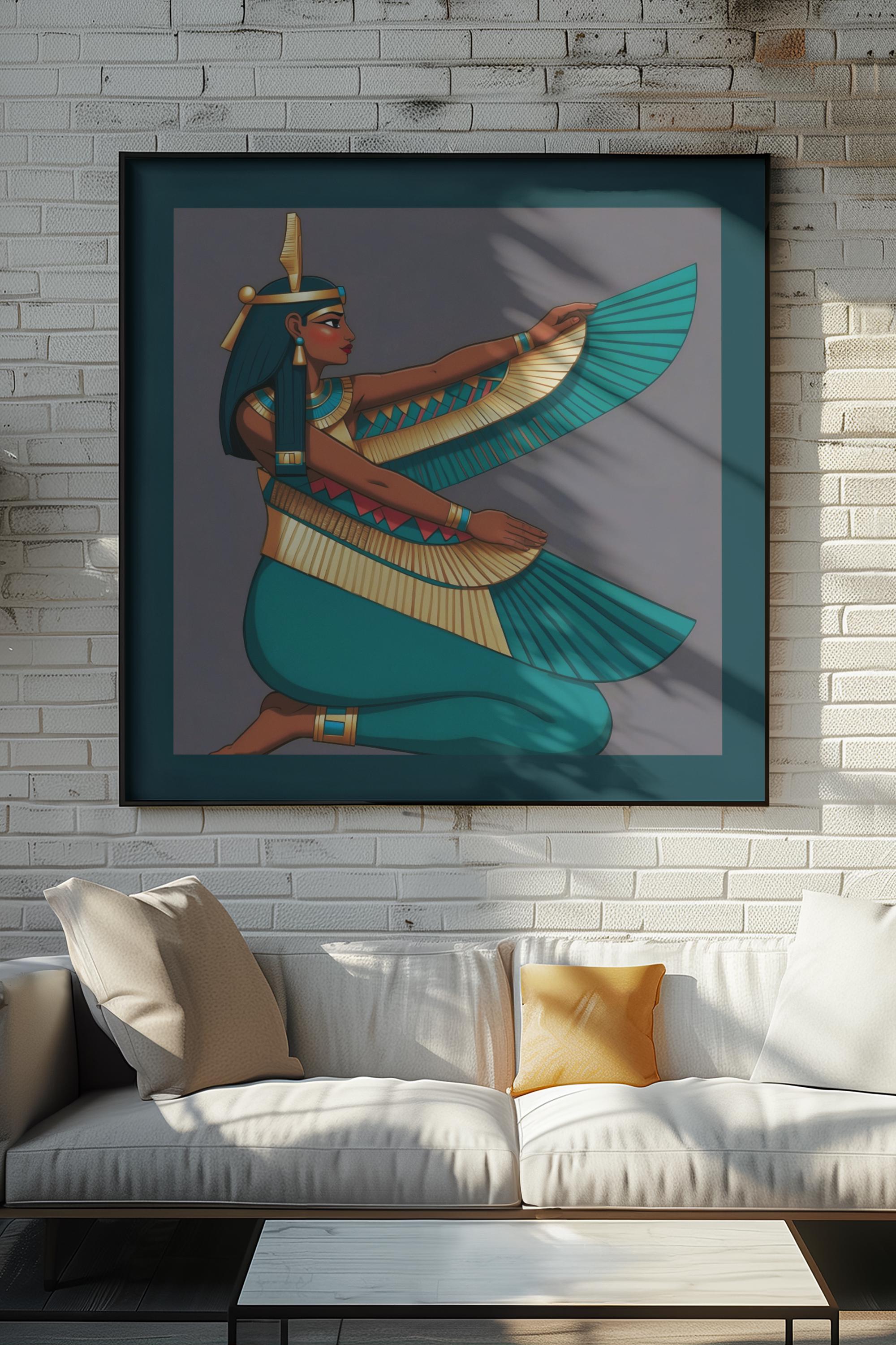 Egyptian Goddess Maat Print: Ancient Egypt Mythology Art (digital ...