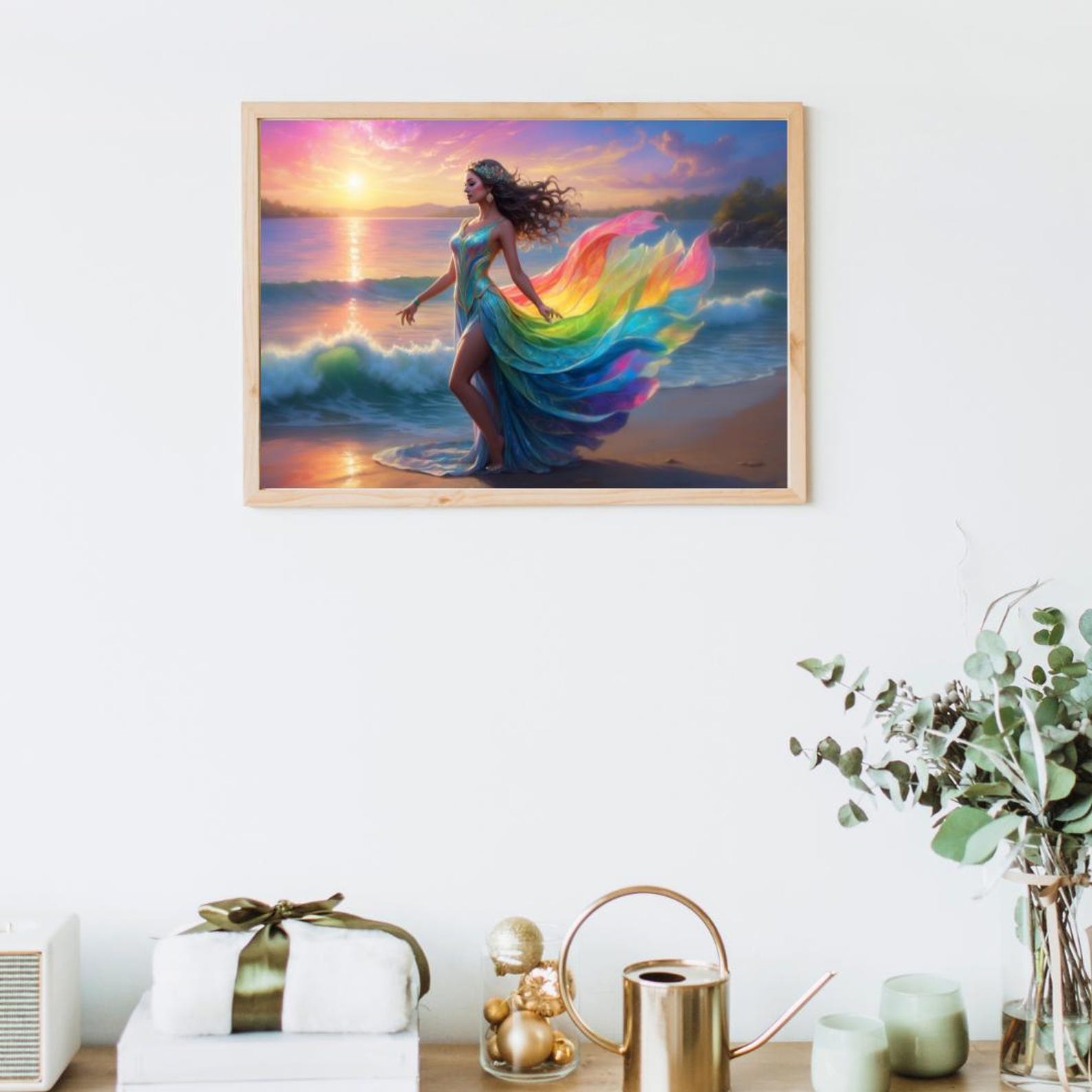 Luminous Ethereal Nymph Dancing on Lake Shore - Digital Download ...