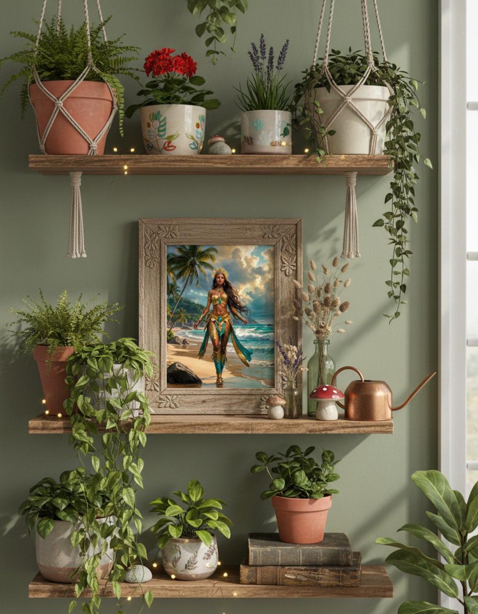 Caribbean Goddess Art Print: Mythical Regal Decor (digital Download) - Etsy