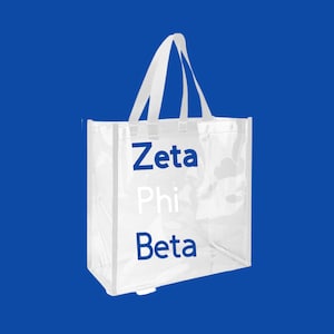 Zeta Phi Beta Clear Tote Bag - Etsy