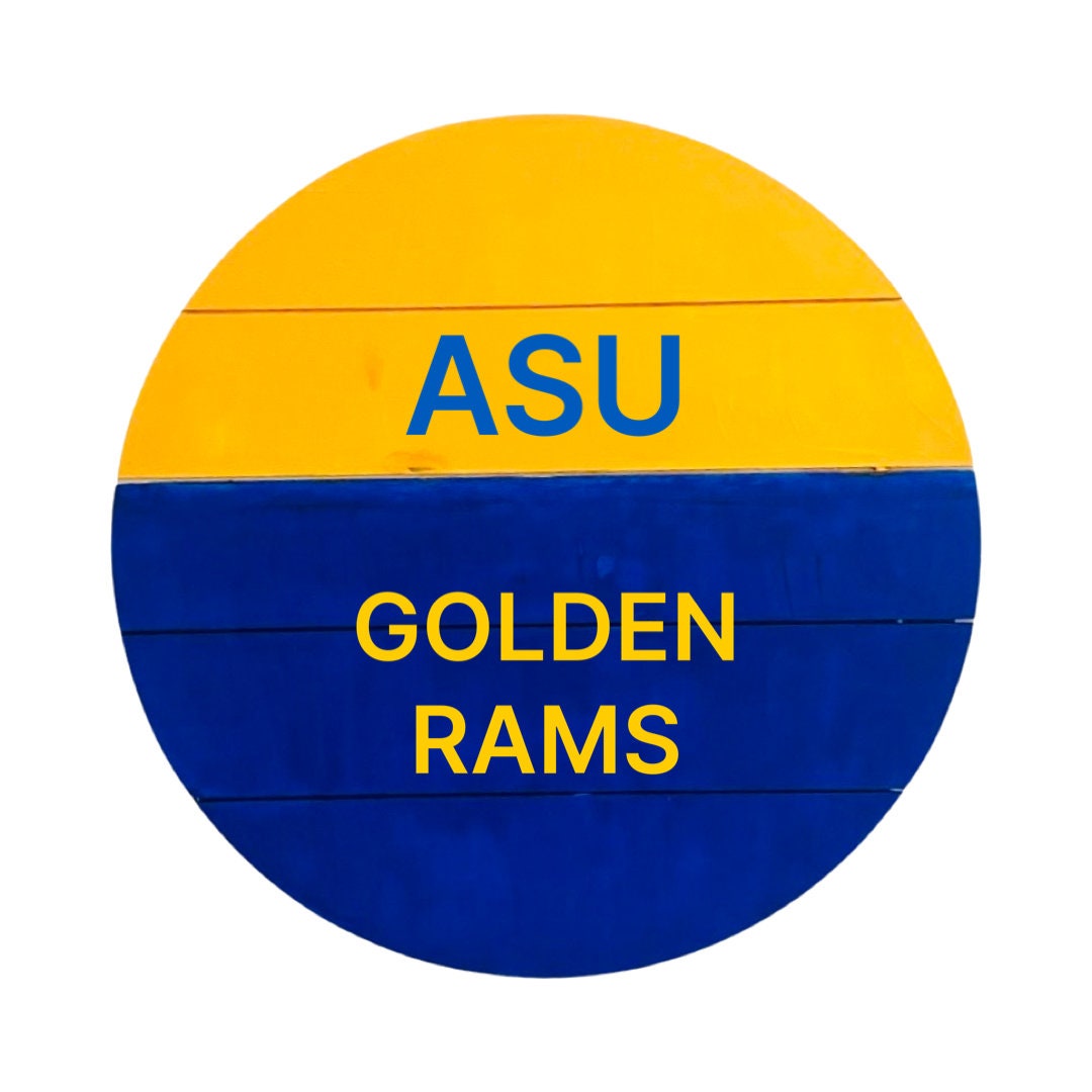 ASU (albany State University) Wooden Wreath| Blue, Gold and White ...
