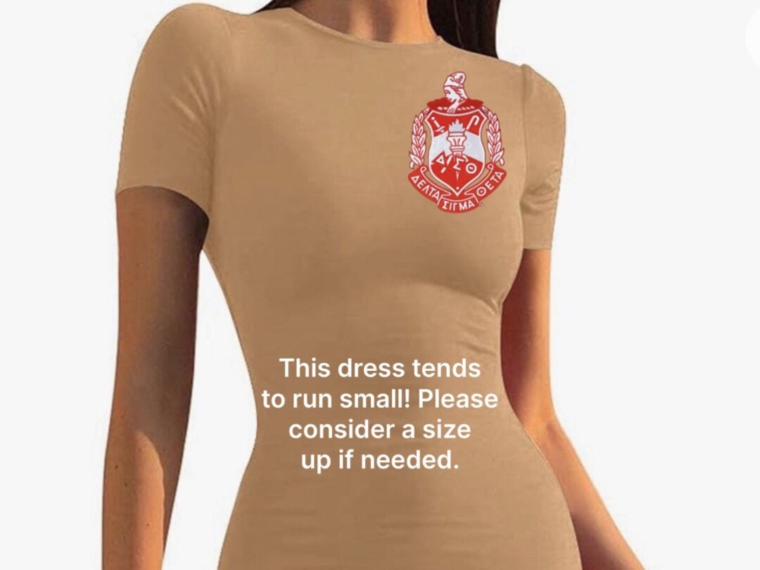 Delta Sigma Theta fitted Dress in Tan - Etsy