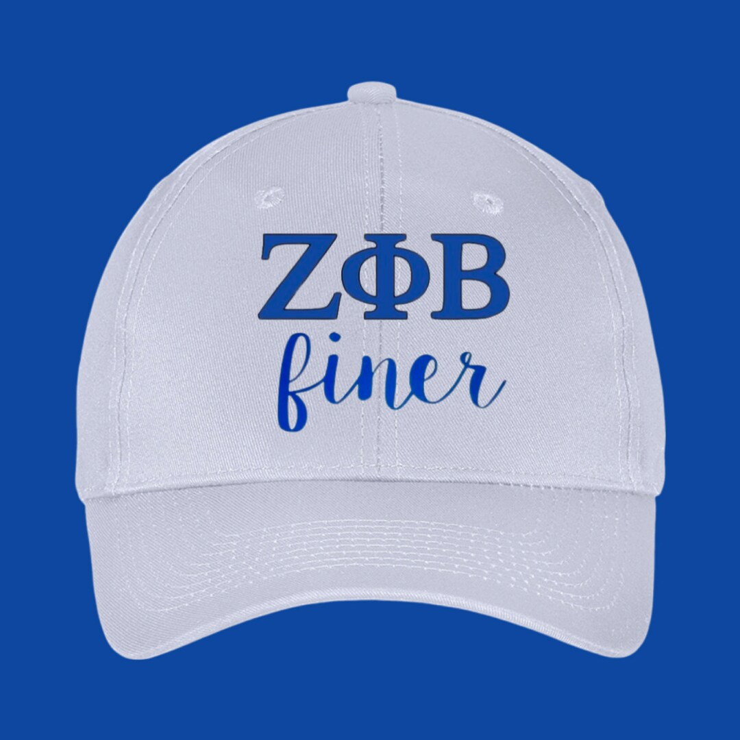 Zeta Phi Beta Ball Cap “white” Glitter/non-glitter - Etsy