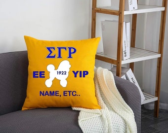 Blue and Gold 1922 Pillow Inspired by Sigma Gamma Rho Sorority ...