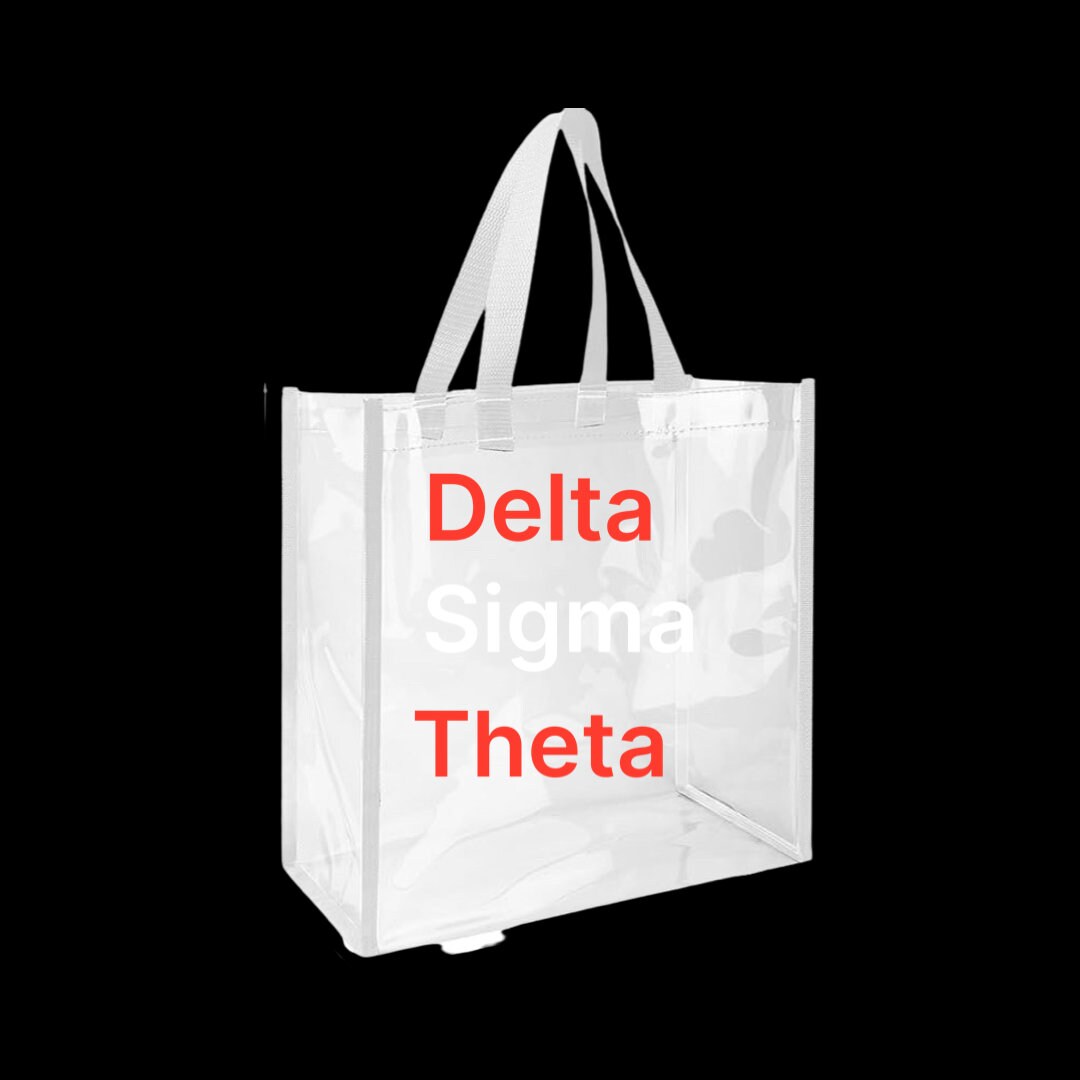 Delta Sigma Theta Clear Tote Bag - Etsy