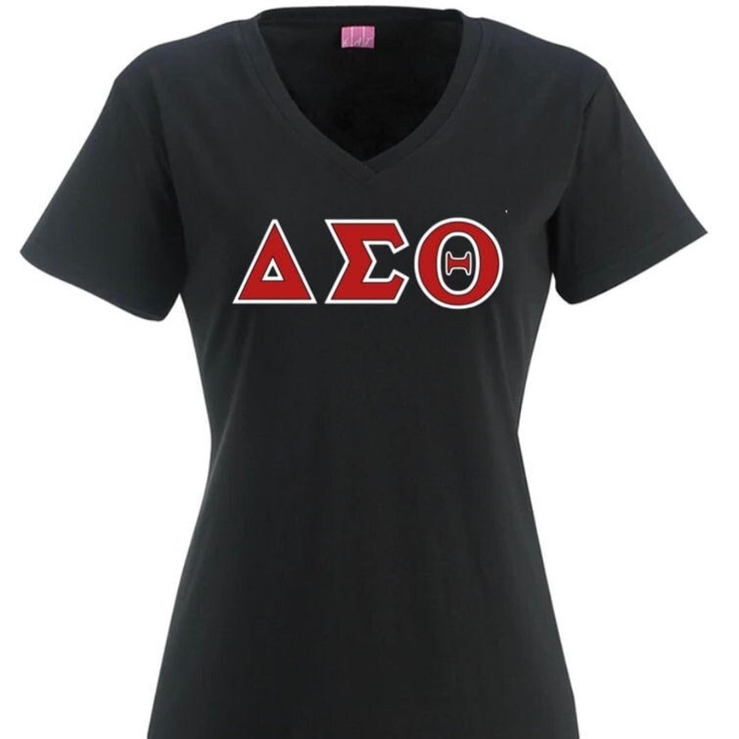 Delta Sigma Theta Glitter V-neck T-shirt Dress optional-personalization ...
