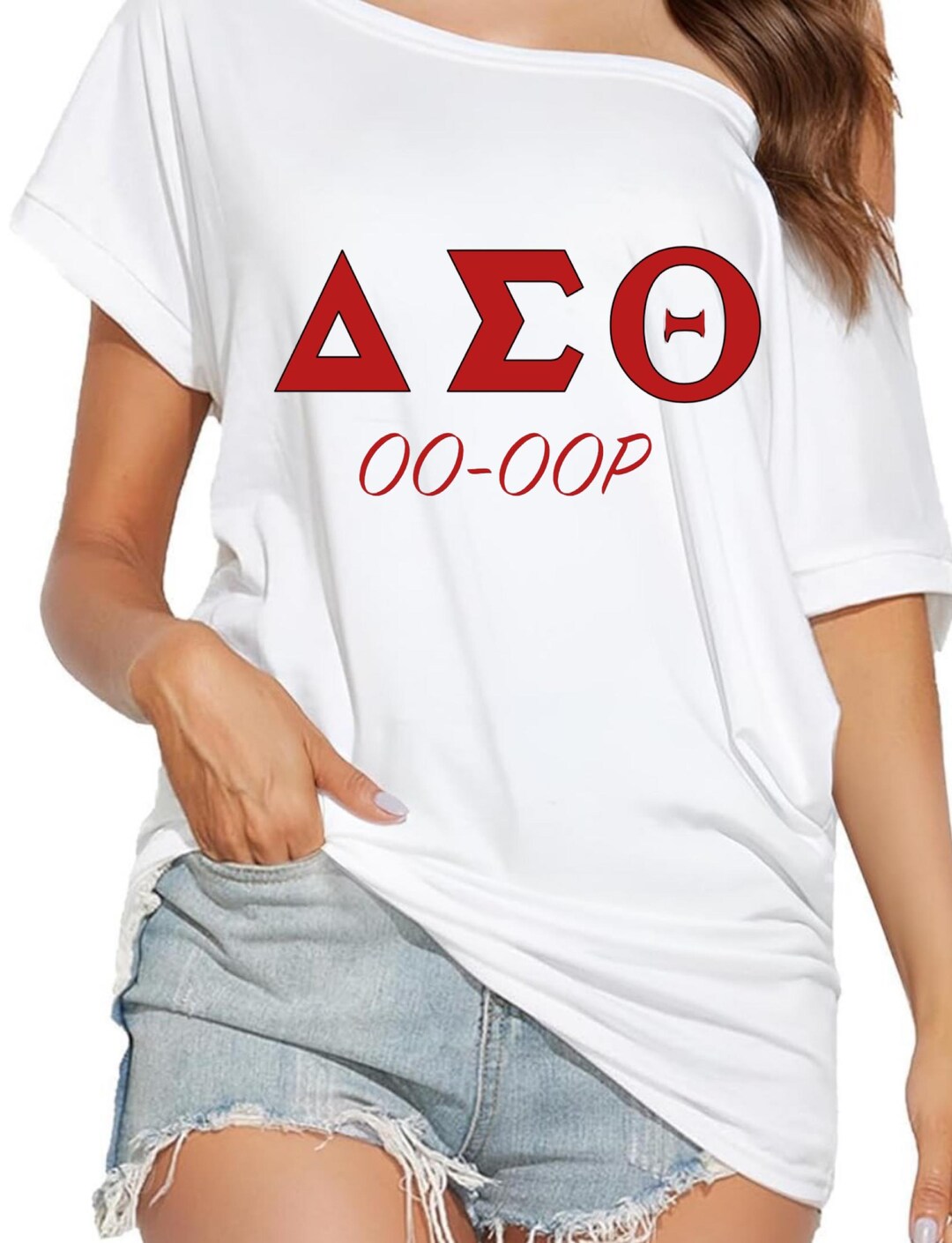 Delta Sigma Theta “white” A-line (off the Shoulder) Glitter/non-glitter ...