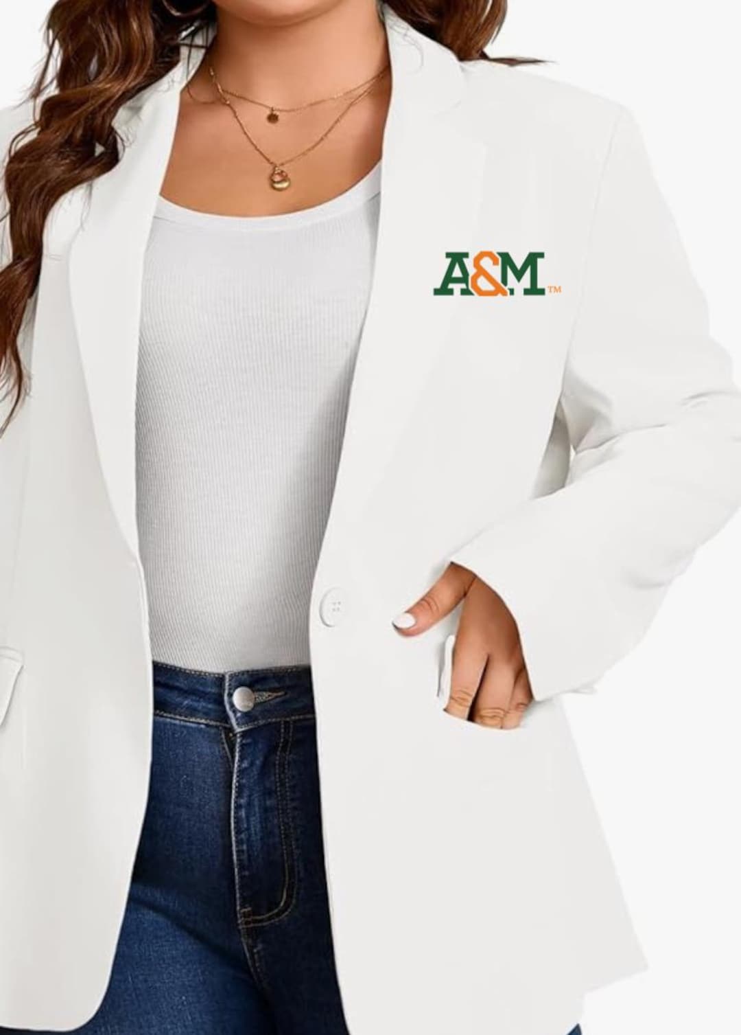 FAMU (florida A&M University) "a and M" Plus Size Embroidery Women ...
