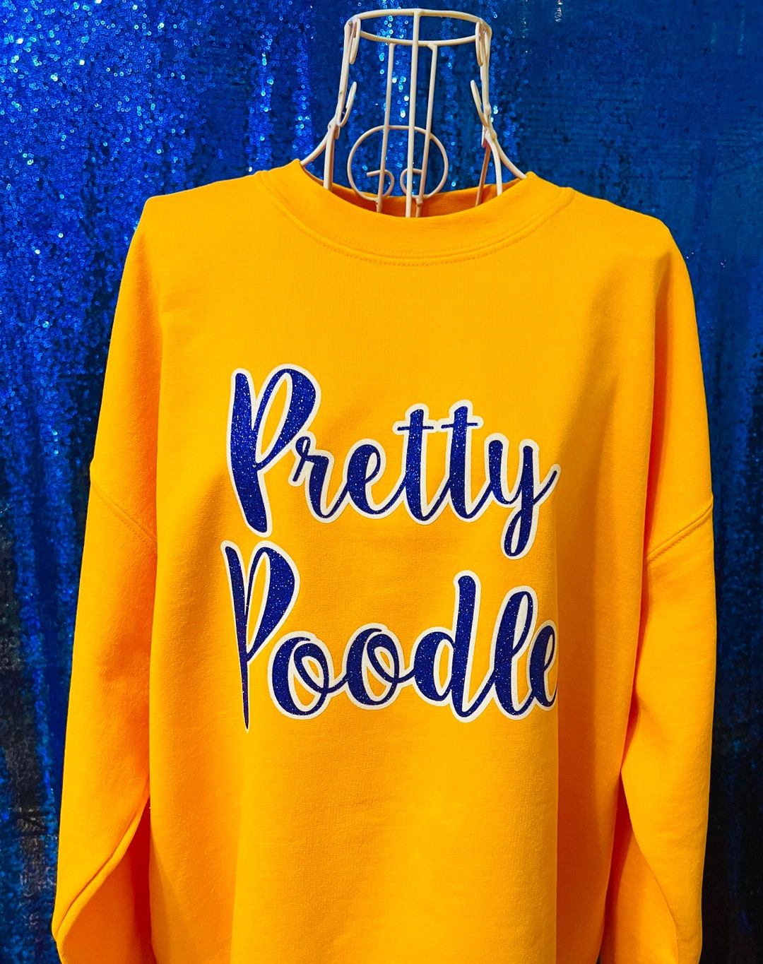 Sigma Gamma Rho Glitter/non-glitter “pretty Poodle” Sweatshirt ...