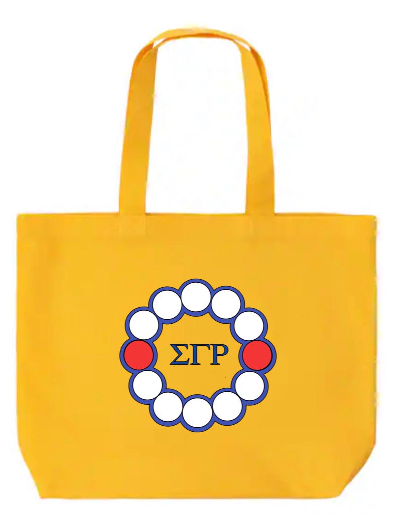 Sigma Gamma Rho Glitter Tote Bag With Pearls and Rubies - Etsy