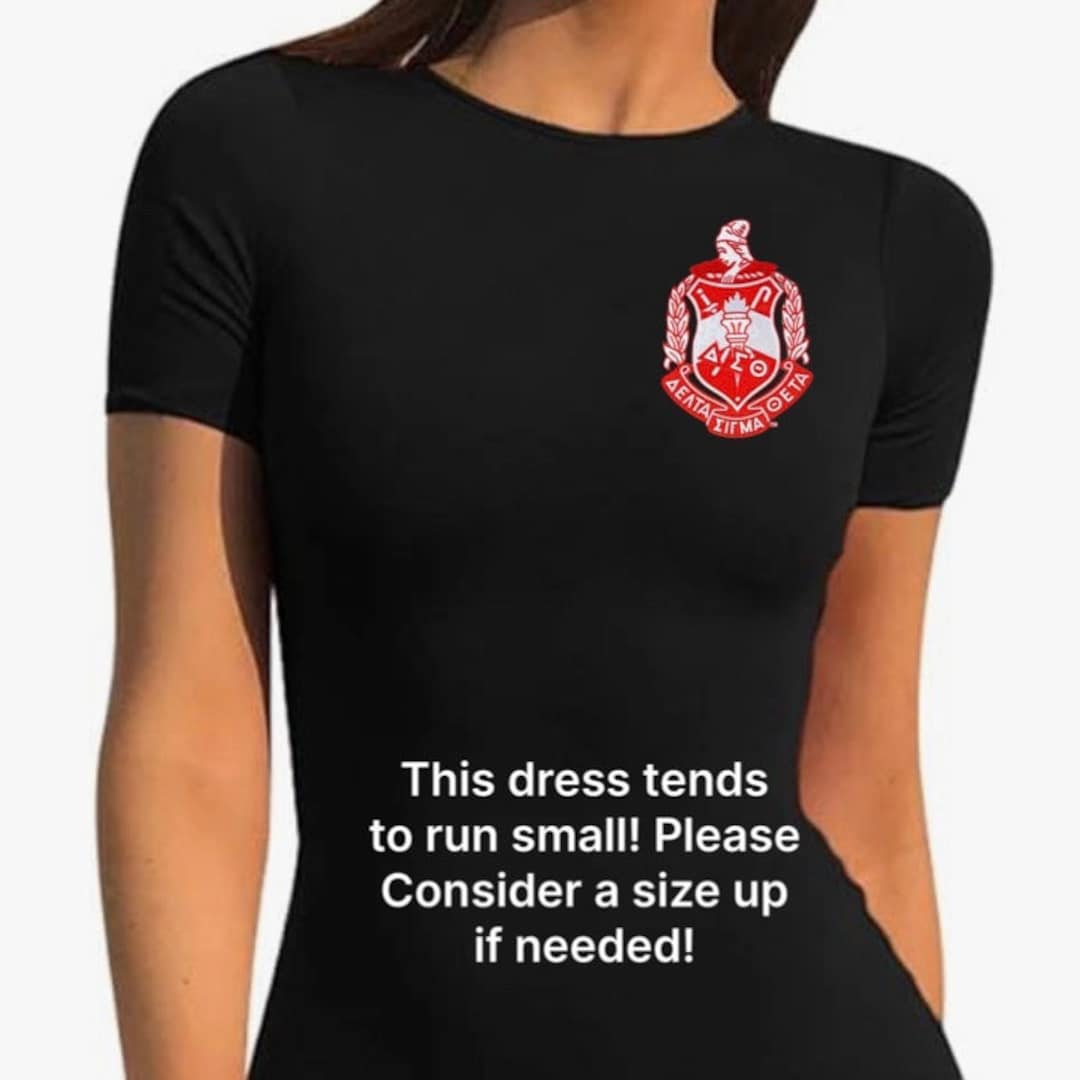 Delta Sigma Theta fitted Dress in Black - Etsy