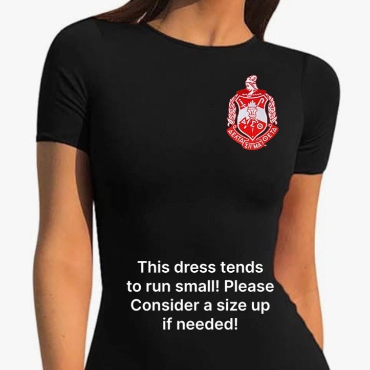 Delta Sigma Theta fitted Dress in Black - Etsy