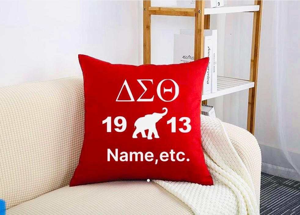 Delta Sigma Theta Glitter/non-glitter Pillow (optional-customized) - Etsy