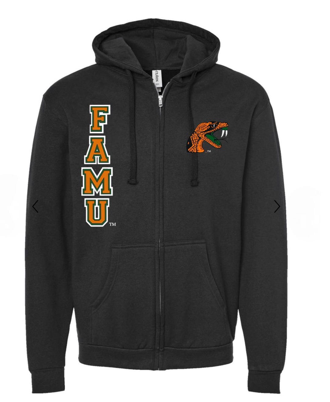 FAMU (florida A&M University) Zip-up Hoodie Sweatshirt-unisex in Black ...