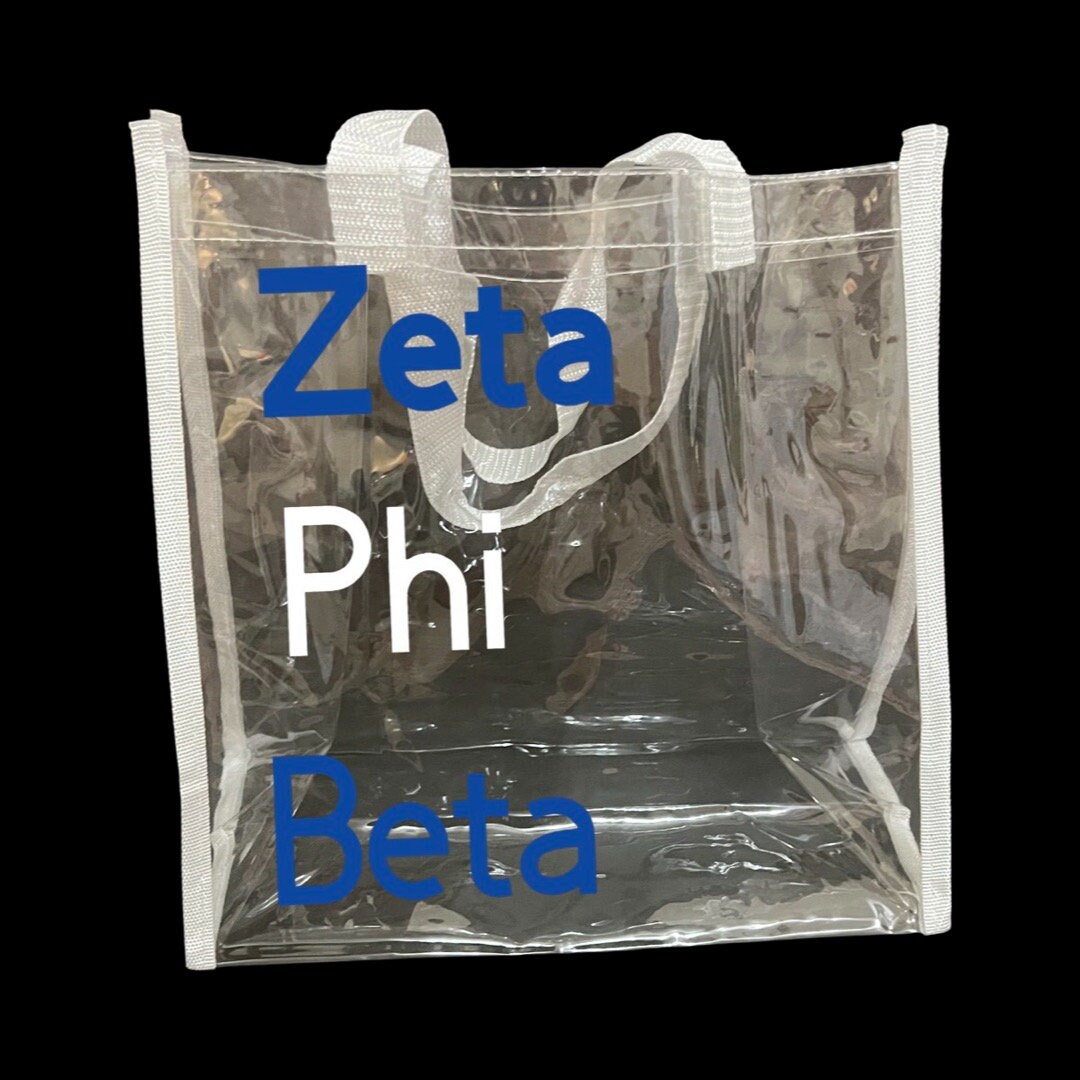 Zeta Phi Beta Clear Tote Bag - Etsy