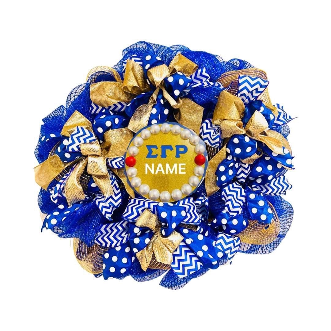 Sigma Gamma Rho Deco Mesh customized-optional Wreath - Etsy