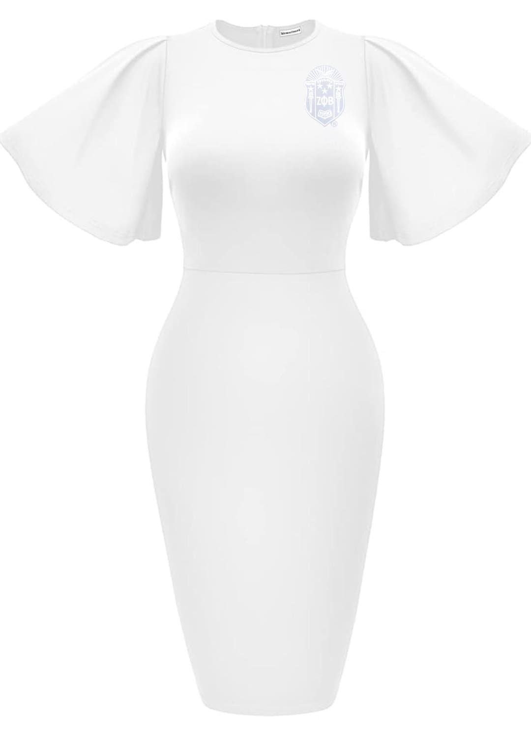 Zeta Phi Beta Embroidery “fitted” Dress With Flare Sleeves ...