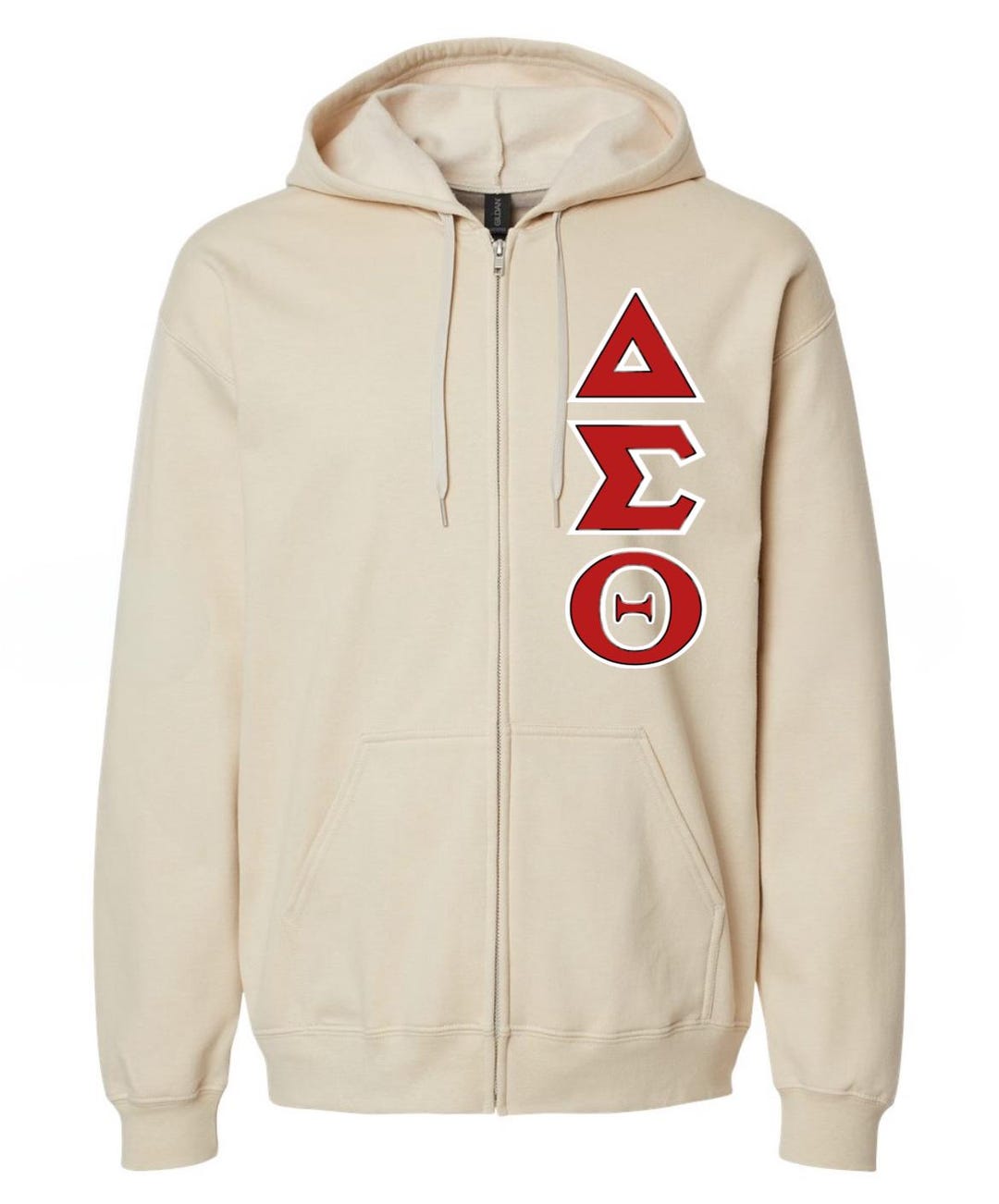 Delta Sigma Theta Glitter/non-glitter “tan” Zip-up Hoodie (optional ...