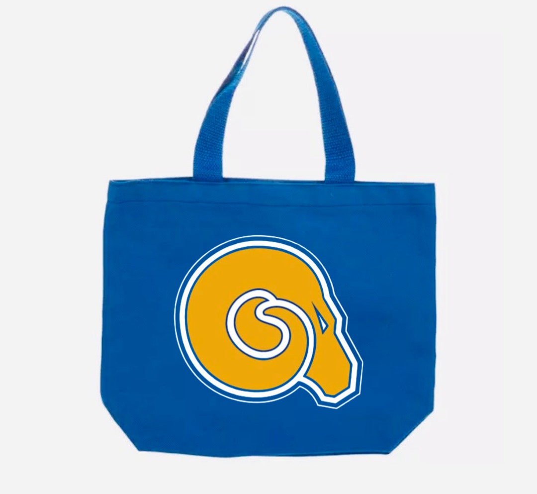 ASU (albany State University) Golden Rams “head” Glitter Tote Bag in ...