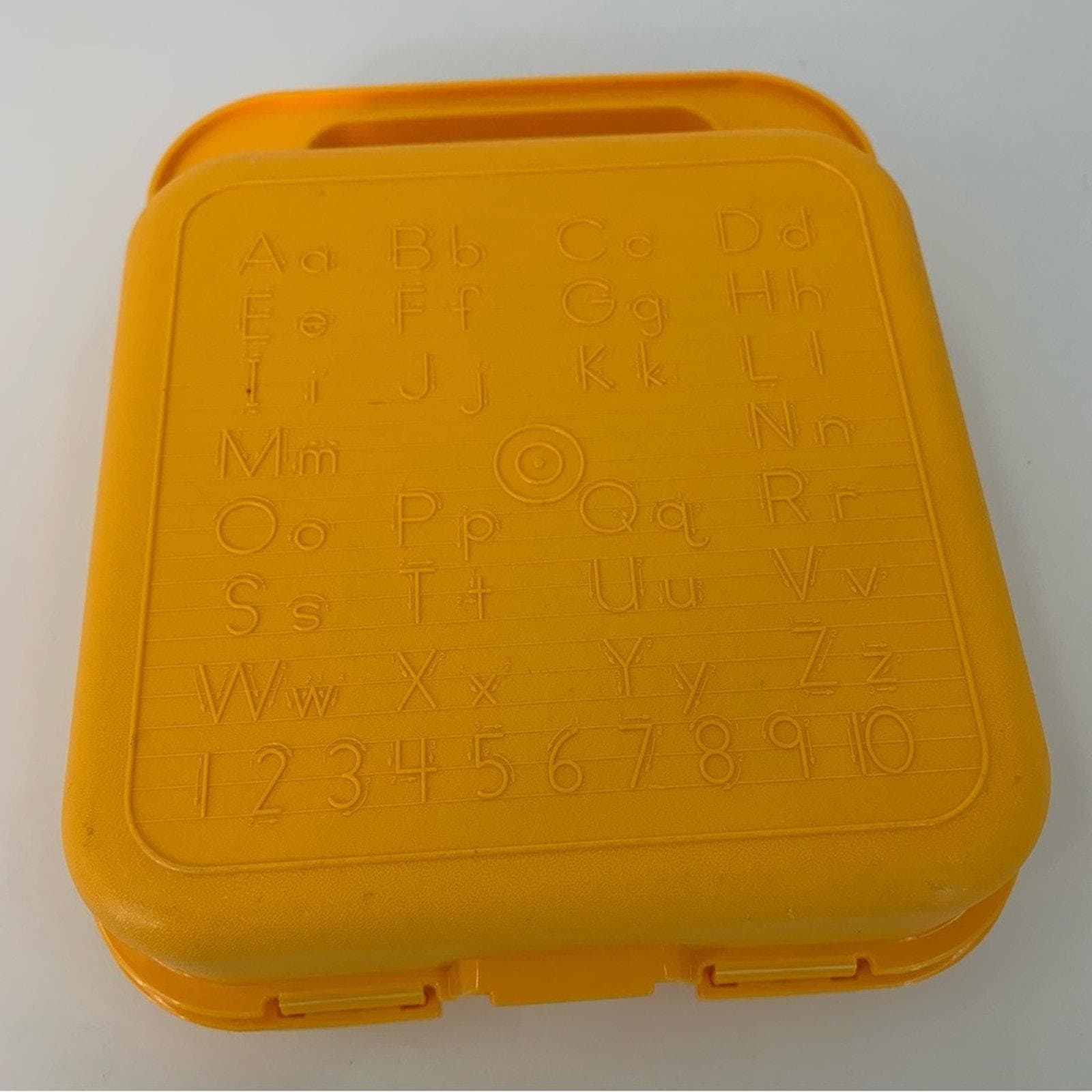 Vintage Tupperware Yellow Alphabet Abcs Stencil Case Lunch Box Storage ...