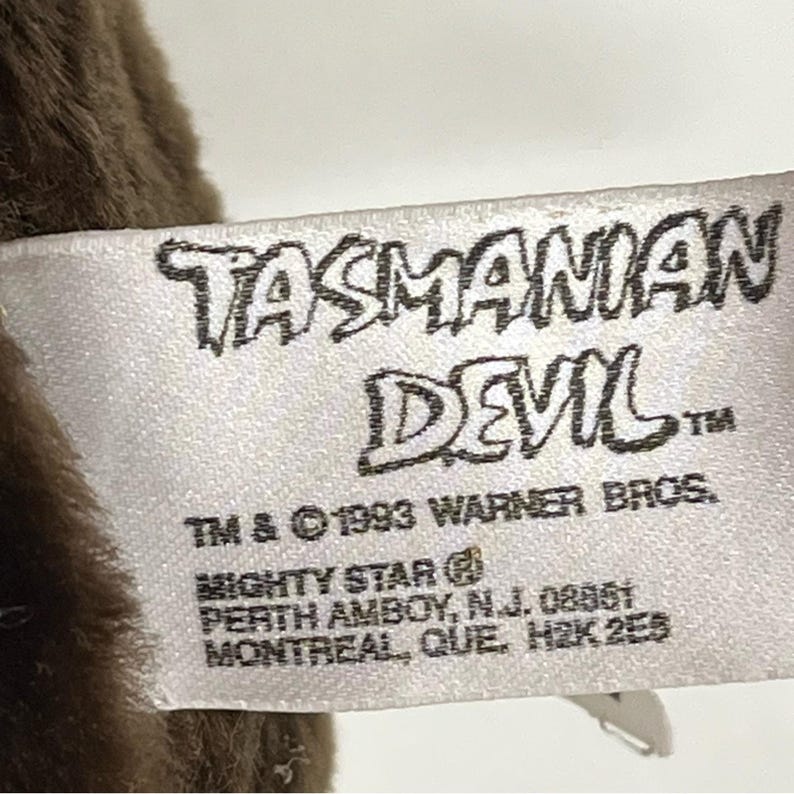 Vintage 1993 Warner Bros Tasmanian Devil Plush Toy - Etsy