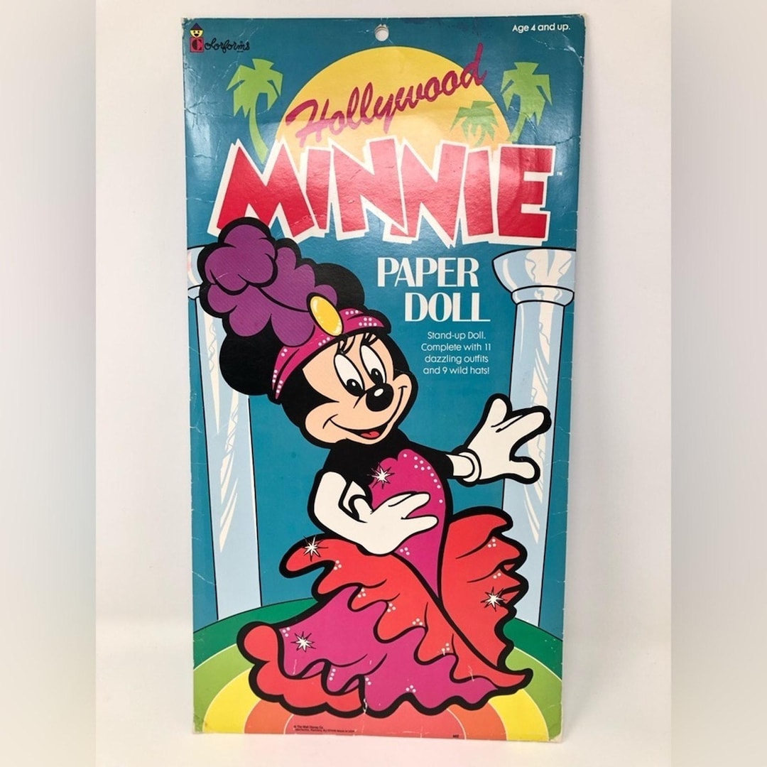 Minnie Mouse Walt Disney Paper Doll Book Hollywood 1989 Complete Set ...