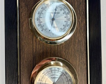 Vintage Springfield Plastic Wood Inspired Frame Weather Station ...