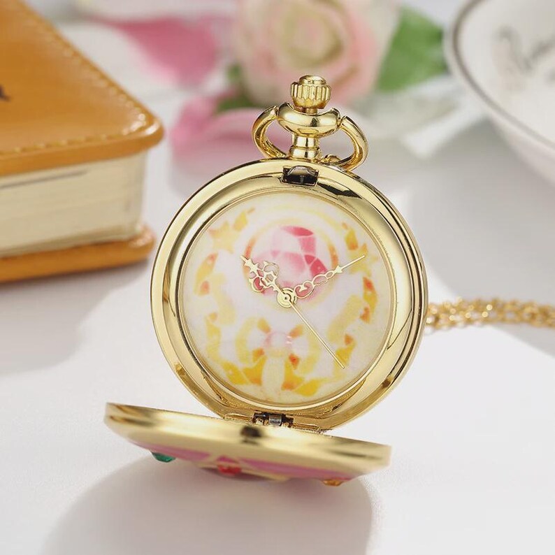 Sailor Moon Pocket Watch Necklace: Anime Star Pendant, Cosplay Jewelry ...