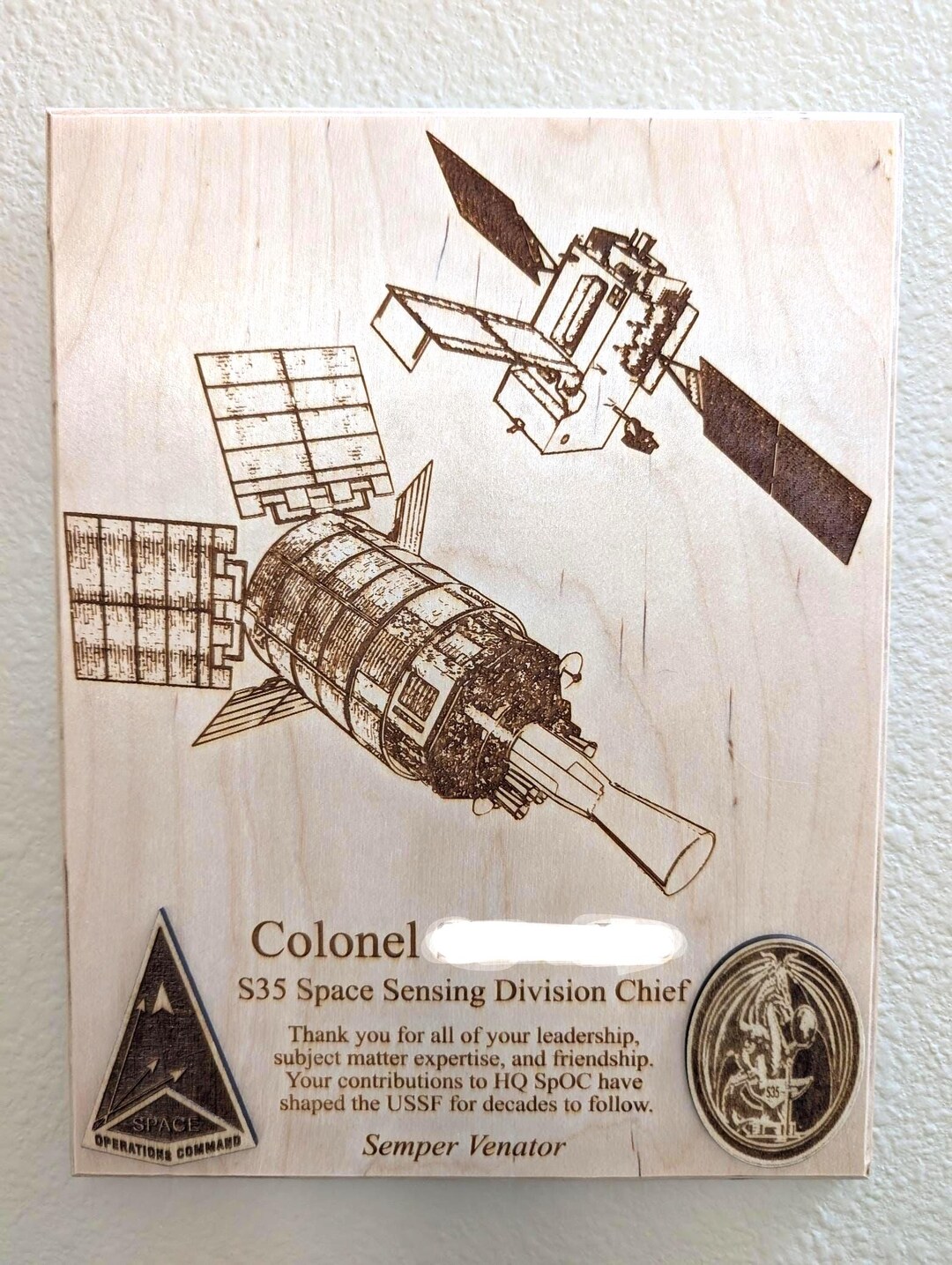 Space Force Going Away Gift for Military Custom Wooden Military Gift ...